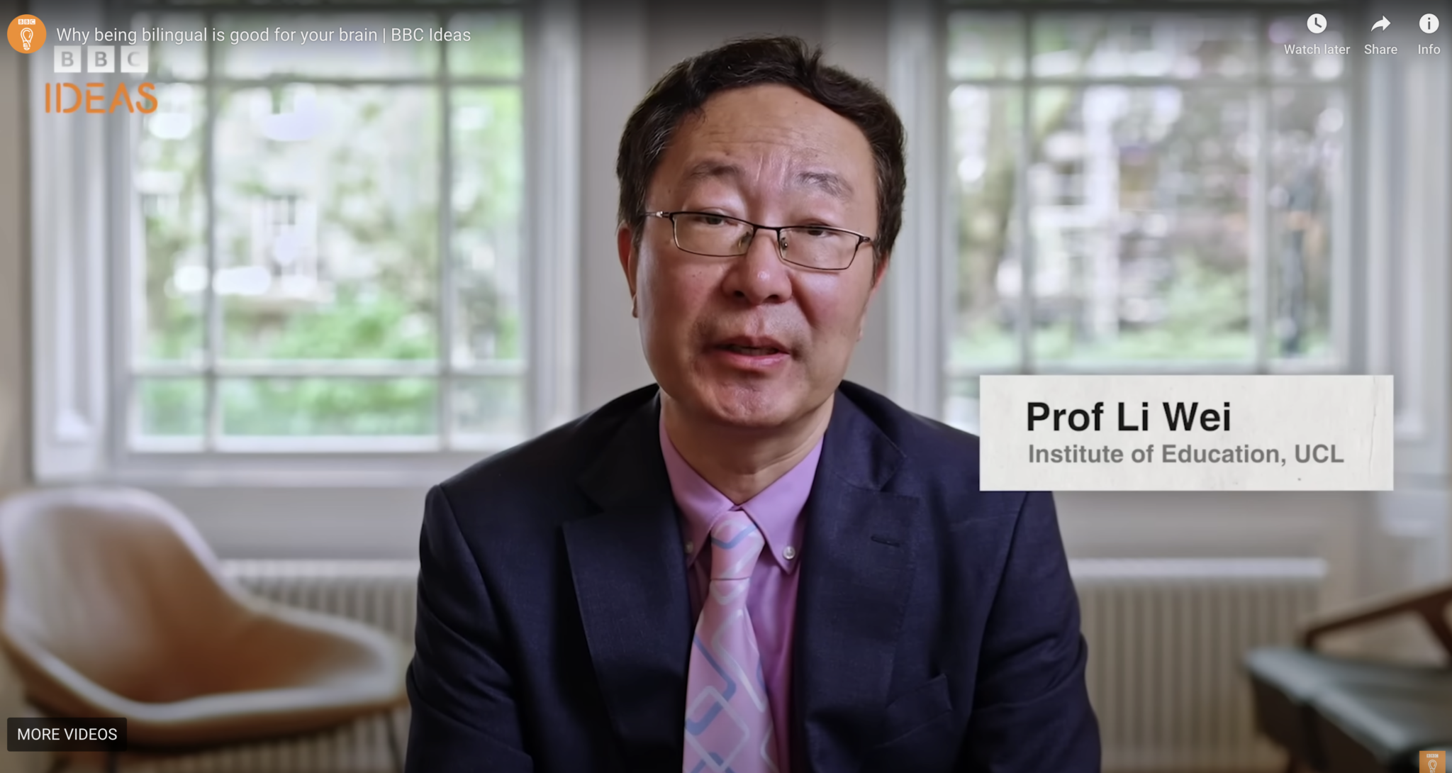 Kensington Wade Governor, Professor Li Wei, appears in BBC Ideas ‘Why being bilingual is good ...